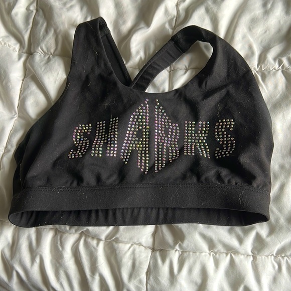 Other | Savannah Sharks Black Blinged Sports Bra Small | Poshmark
